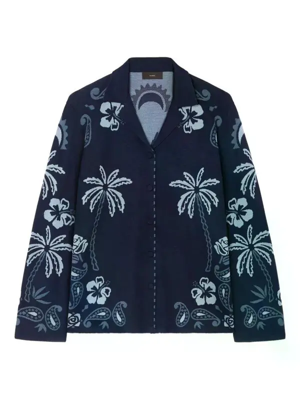 Alanui Wild Wonder Jacquard Shirt - Blue