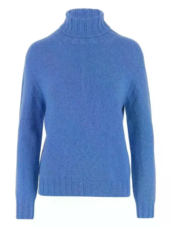 OLIVER LATTUGHI High-neck Ribbed Cashmere Sweater