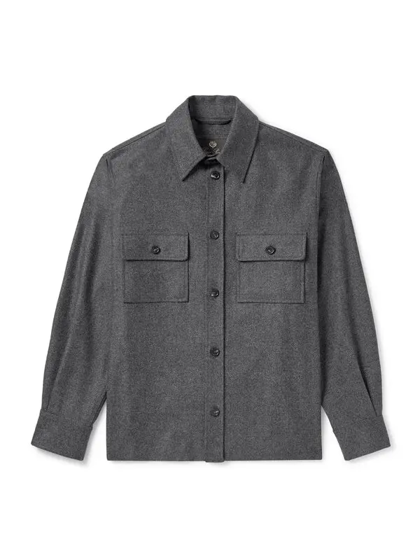 Loro Piana Jim Wish® Flannel Overshirt