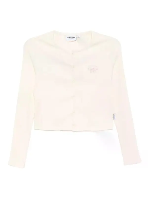 CHOCOOLATE Logo-embroidered Top - Neutrals