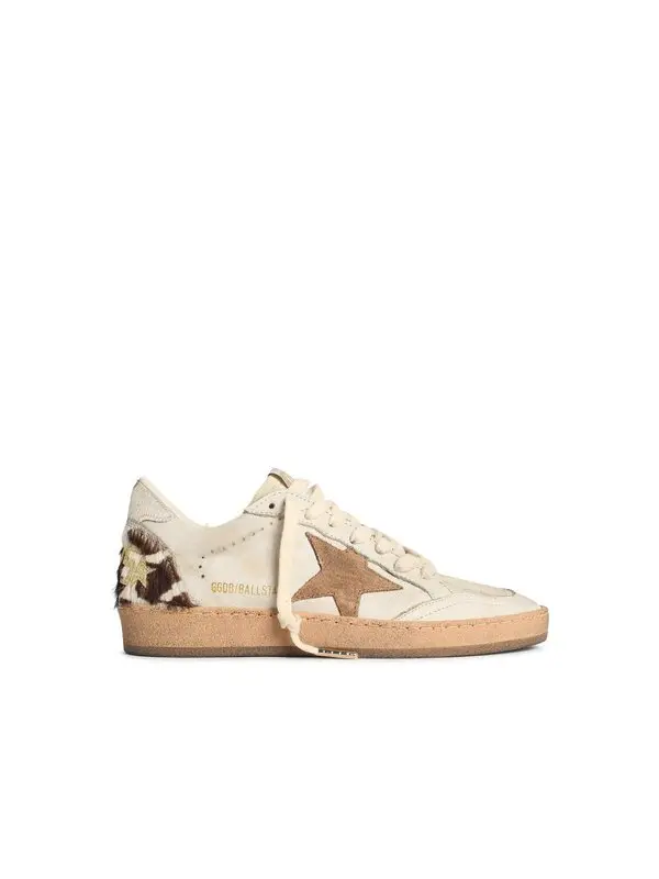 Golden Goose Ball Star Suede And Pony Leather Sneakers