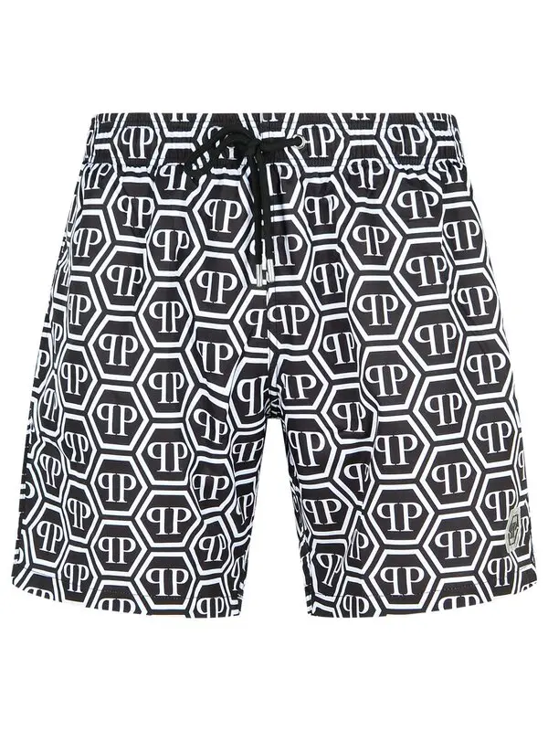 Philipp Plein Polyester Swimsuit - Black