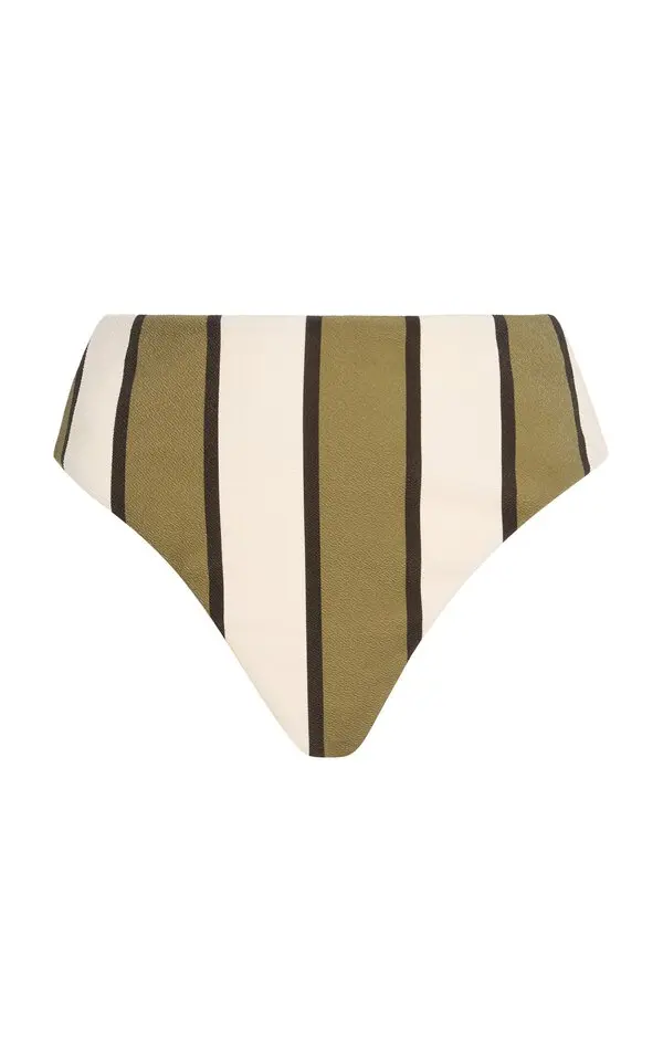 ZULU & ZEPHYR Striped High-rise Bikini Brief