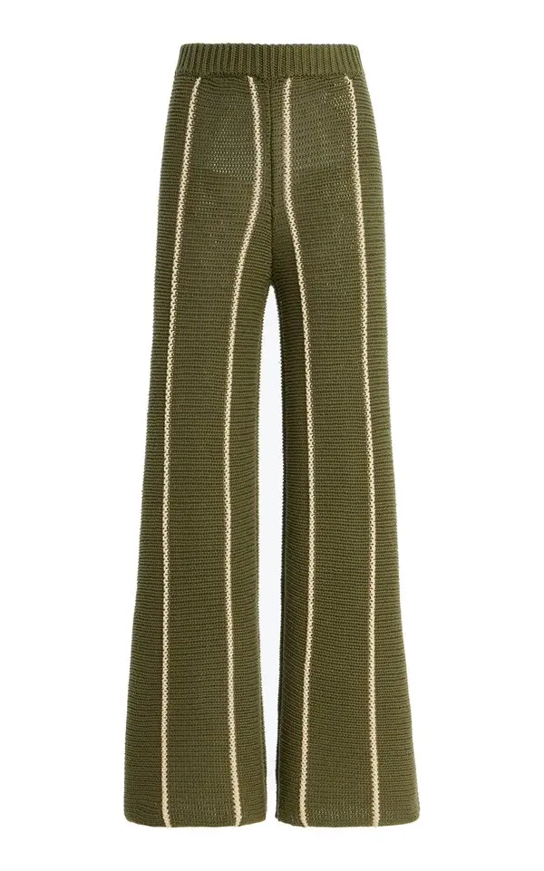 ZULU & ZEPHYR Knit Cotton Flared Pants