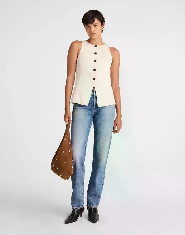 Madewell The Petite Longline Straight Jean - Atlin Wash