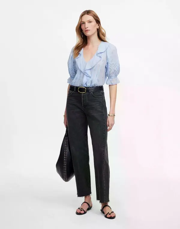 Madewell Tall Pieced Barrel-leg Jeans
