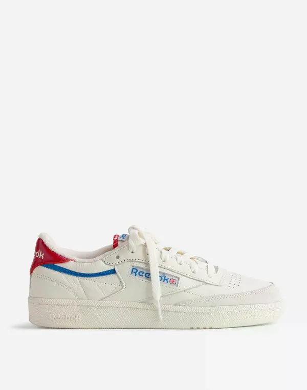 Madewell X Reebok® Club C 85 Sneakers - Chalk Optimum Blue Flash Red