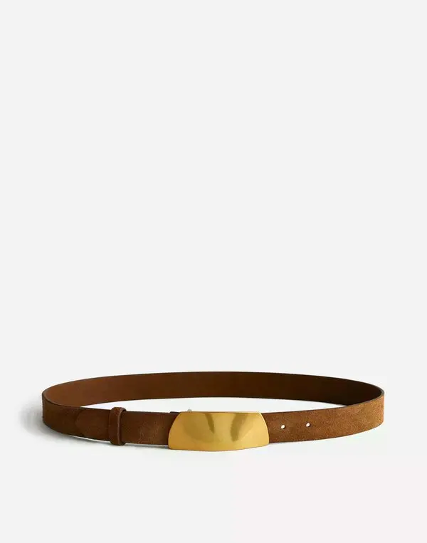 Madewell Organic Hardware Suede Belt