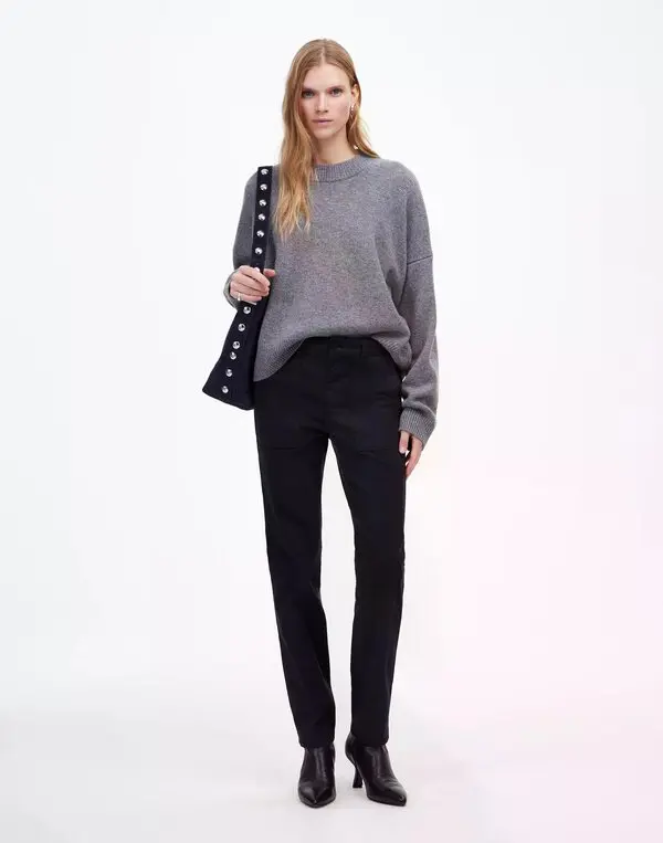 Madewell The Slim Straight Utility Pant In Garment Dye - Deep Indigo