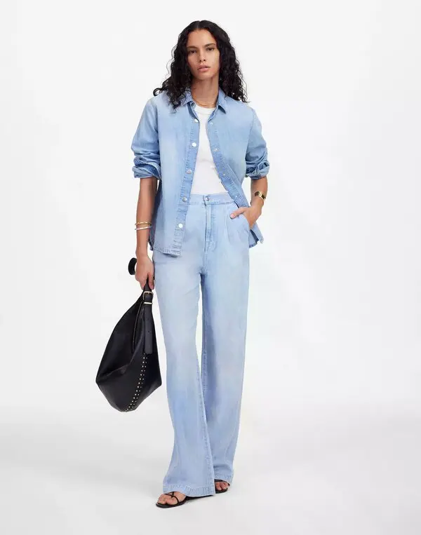 Madewell The Harlow Wide-leg Denim Trouser