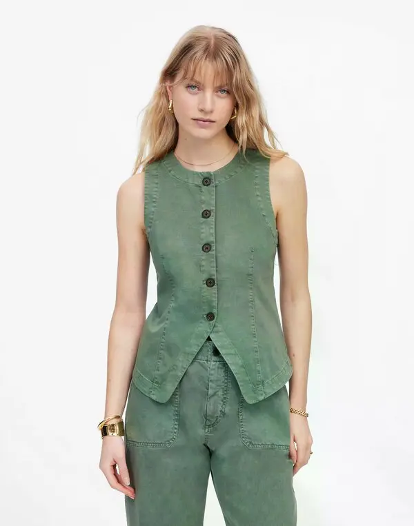 Madewell Twill Crewneck Vest