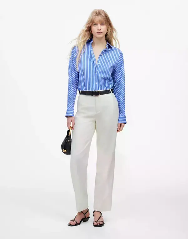 Madewell Tall Slouchy Straight Pants - Winter White