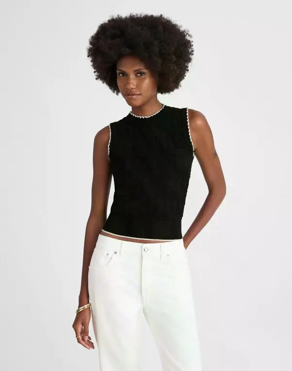 Madewell Mixed-stitch Sleeveless Sweater