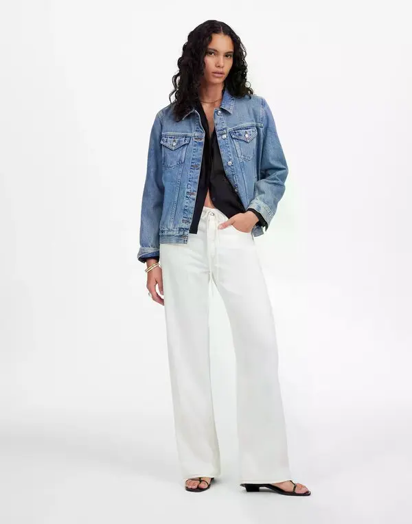 Madewell Low-slung Baggy Jeans In Airy Denim - Vintage Canvas