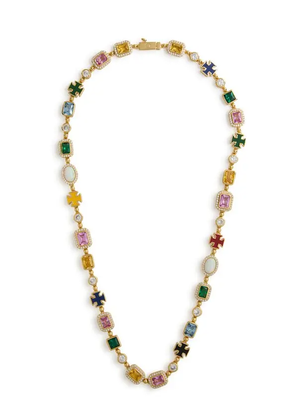 CERNUCCI Multi Gemstone Motif Necklace - Gold