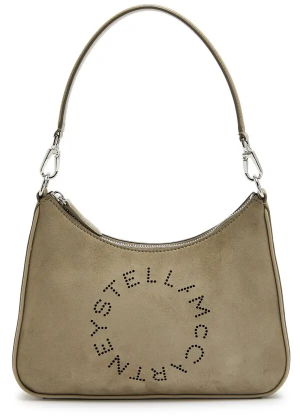Stella McCartney Hobo Faux Suede Cross-body Bag - Khaki