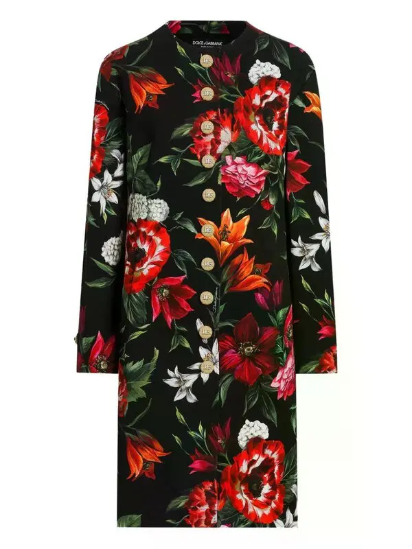 Dolce & Gabbana Floral-print Coat