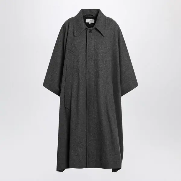 MAISON MARGIELA Long Cape Coat - Grey