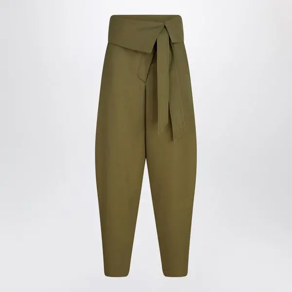 Attico Military Gabardine Wide-leg Trousers