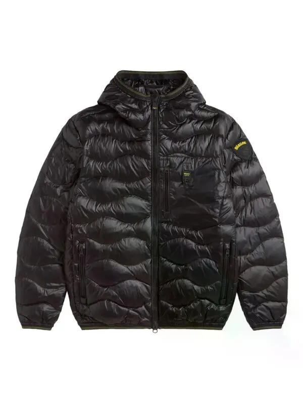 BLAUER. Quilted Hooded Jacket - Black