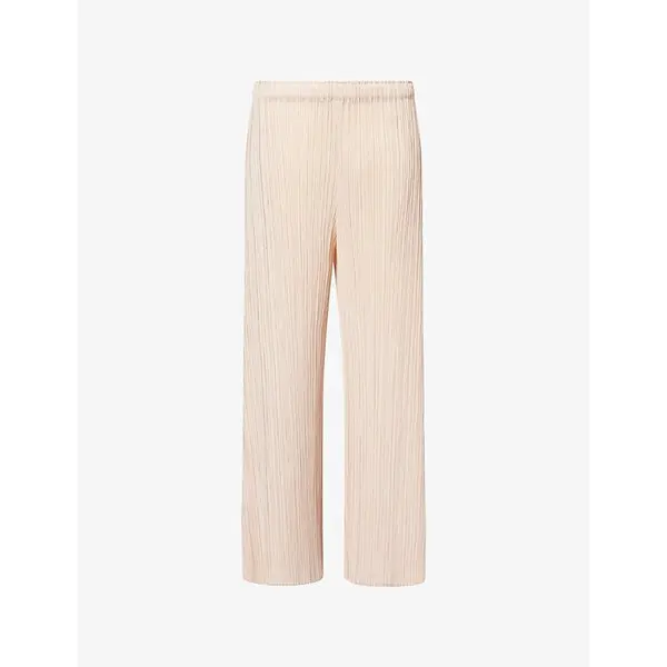 Issey Miyake Wide-leg High-rise Knitted Trousers
