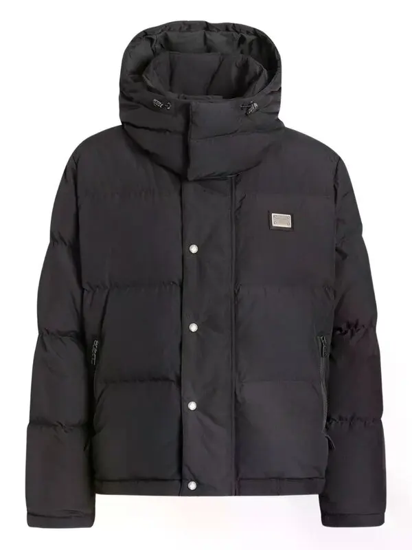 Dolce & Gabbana Hooded Puffer Jacket - Grey