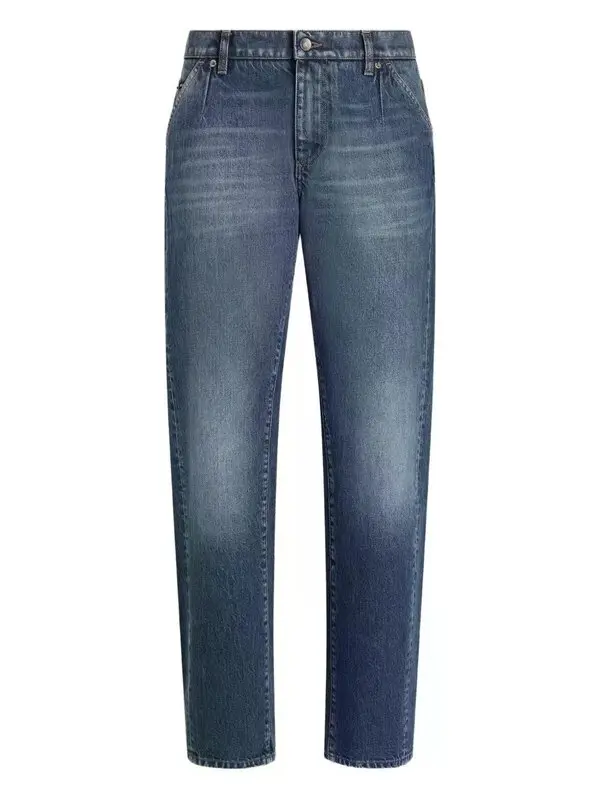 Dolce & Gabbana Logo-plaque Jeans - Blue