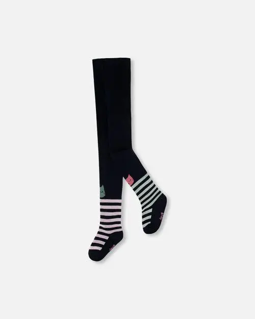 DEUX PAR DEUX Knit Tights - Dark Blue