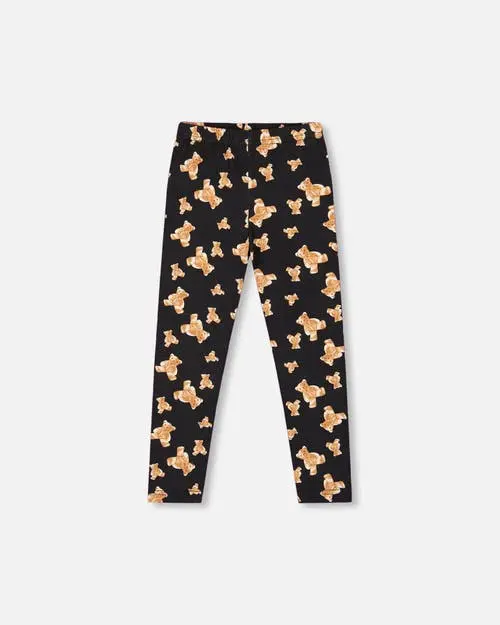 DEUX PAR DEUX Jersey Leggings Teddy Bear