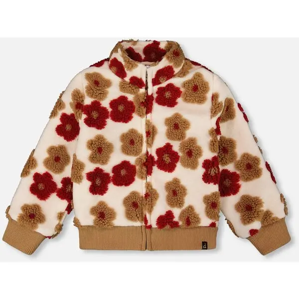 DEUX PAR DEUX Floral Jacquard Full Zip Jacket