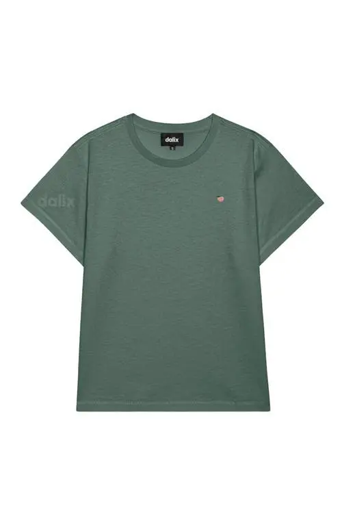 DALIX Lil Peach Lightweight High-waisted Tee - Pine