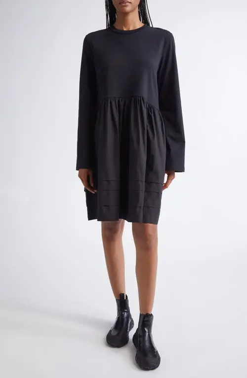 Cecilie Bahnsen Bradley Long-sleeve Mixed Media Dress