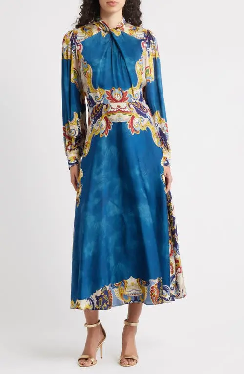 Elie Tahari Raquel Long Sleeve Maxi Dress