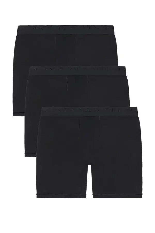 SKIMS Stretch 5 Boxer Brief 3-pack In Black - Obsidian