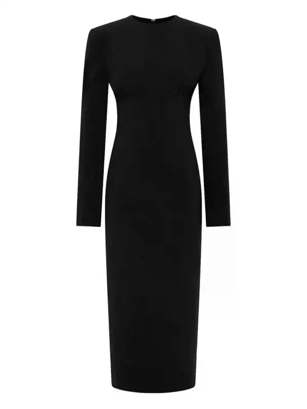 Rachel Gilbert Dover Padded-Shoulder Maxi Dress - Black | Editorialist