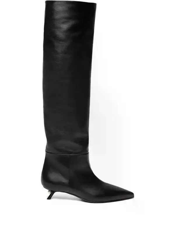 ALEVI MILANO Debby Pearl-heel Pointed-toe Boots