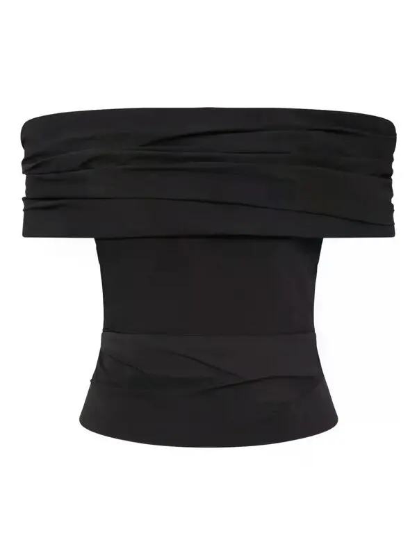 Rachel Gilbert Camille Draped Off-shoulder Top - Black