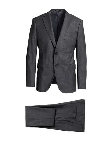 Emporio Armani Suit Charcoal Size Virgin Wool, Elastane