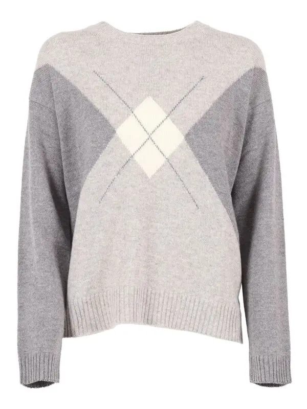 KANGRA Girocoll Crewneck Sweater - Gray