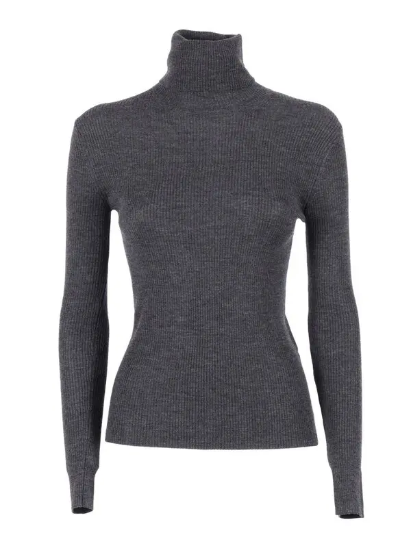 P.a.r.o.s.h High-neck Wool Sweater - Gray