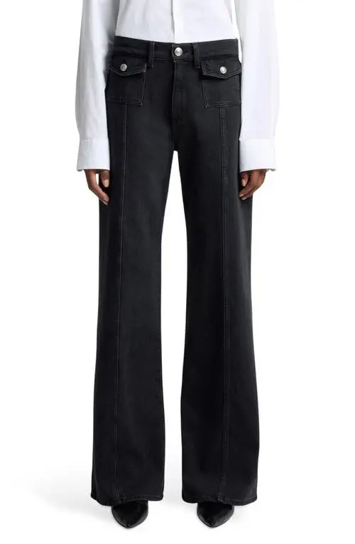 7 For All Mankind Lotta Seamed Patch Pocket Wide Leg Jeans