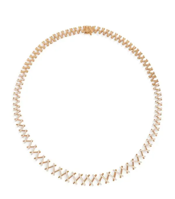 SUZANNE KALAN 18k And Diamond Necklace - Rose Gold