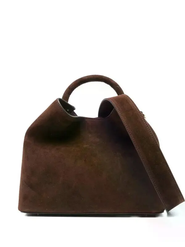 ELLEME Raisin Calf Suede Top-handle Tote Bag