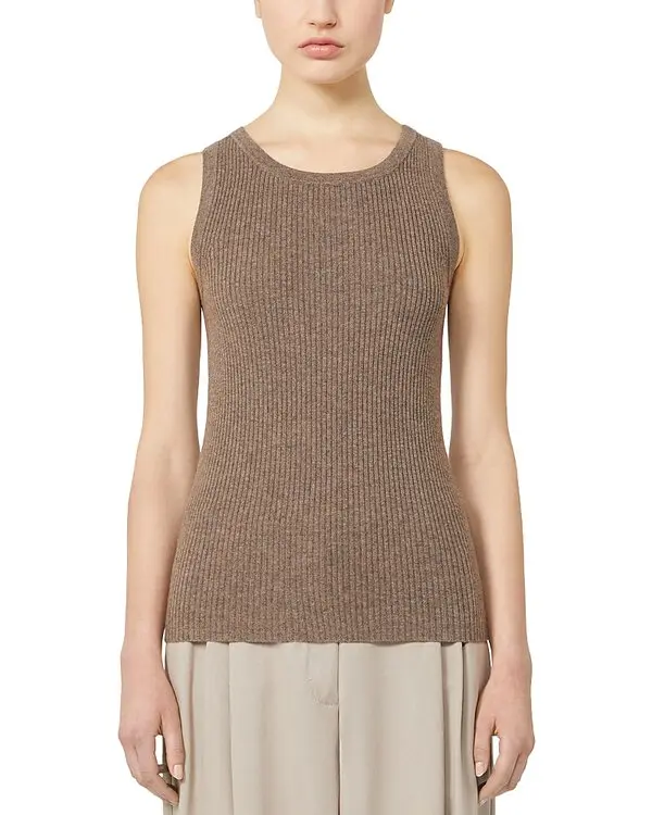 Max Mara Cipro Sweater Tank Top - Hazelnut Brown