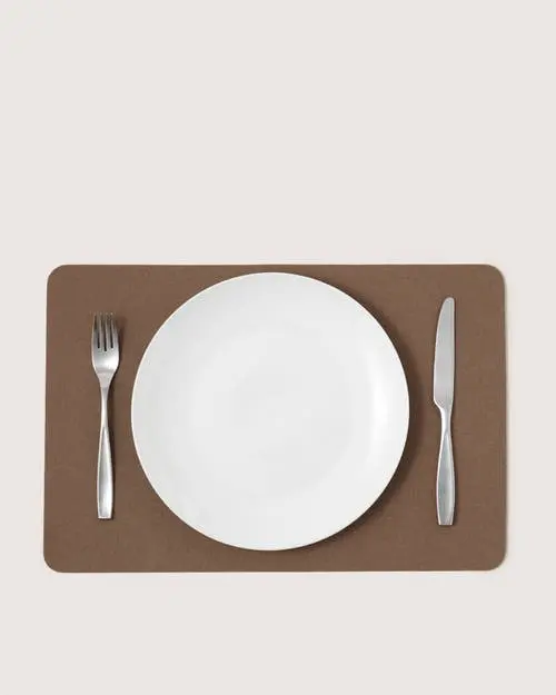 GRAF LANTZ Merino Wool Rectangle Placemat - Cumin