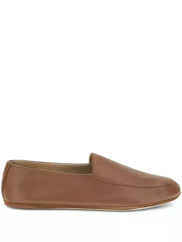Loro Piana Leather Loafers - Brown