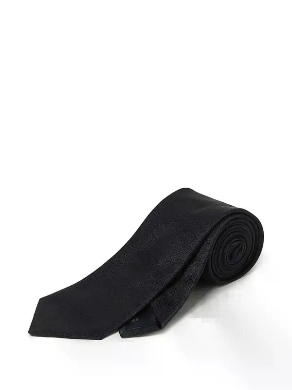 Emporio Armani Textured Silk Tie - Blue And Green