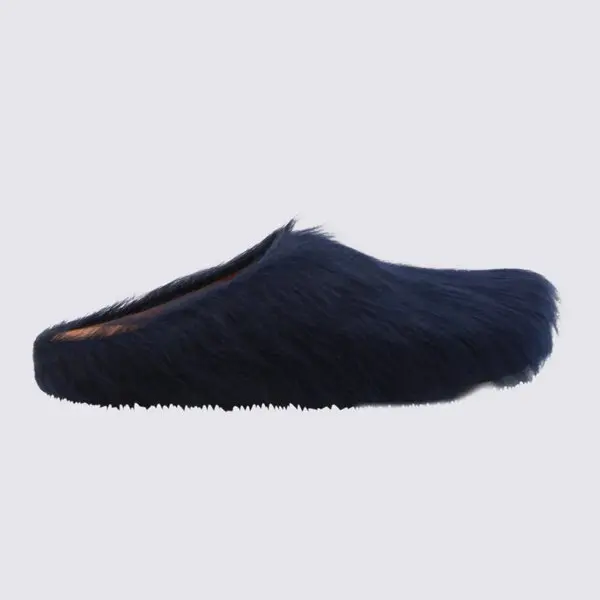 Marni Leather Fussbett Flats - Eclipse