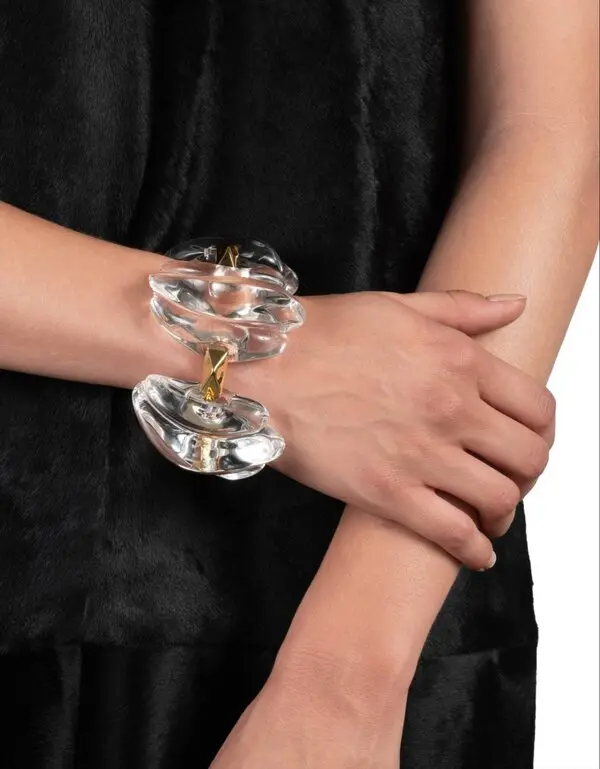 Alexis Bittar Liquid Lucite Sculptural Link Bracelet