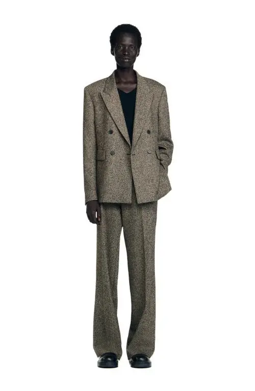 Sandro Double-breasted Suit Jacket